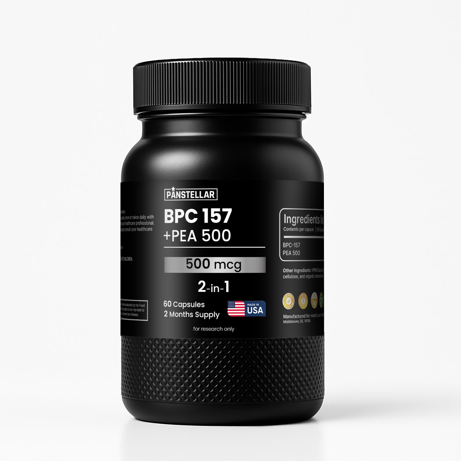 Panstellar BPC-157 Peptide | 60 Caps for Muscle & Joint Recovery ...