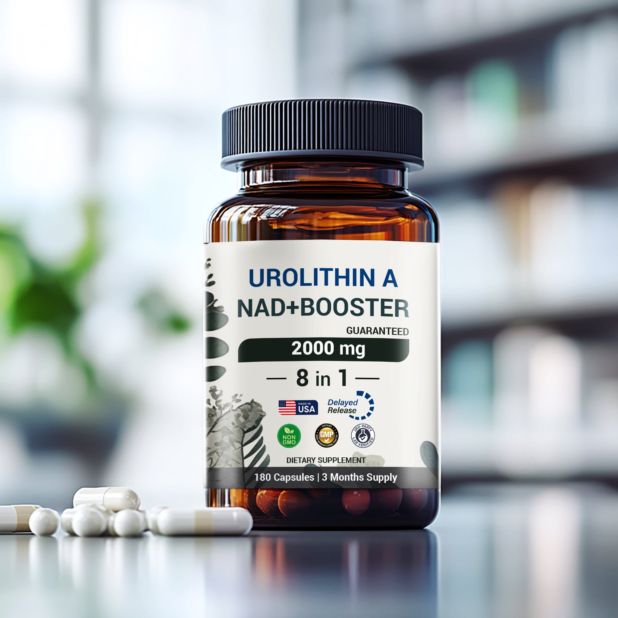 Urolithin A supplement 2000mg - with NAD+ Booster - Energy & Longevity ...